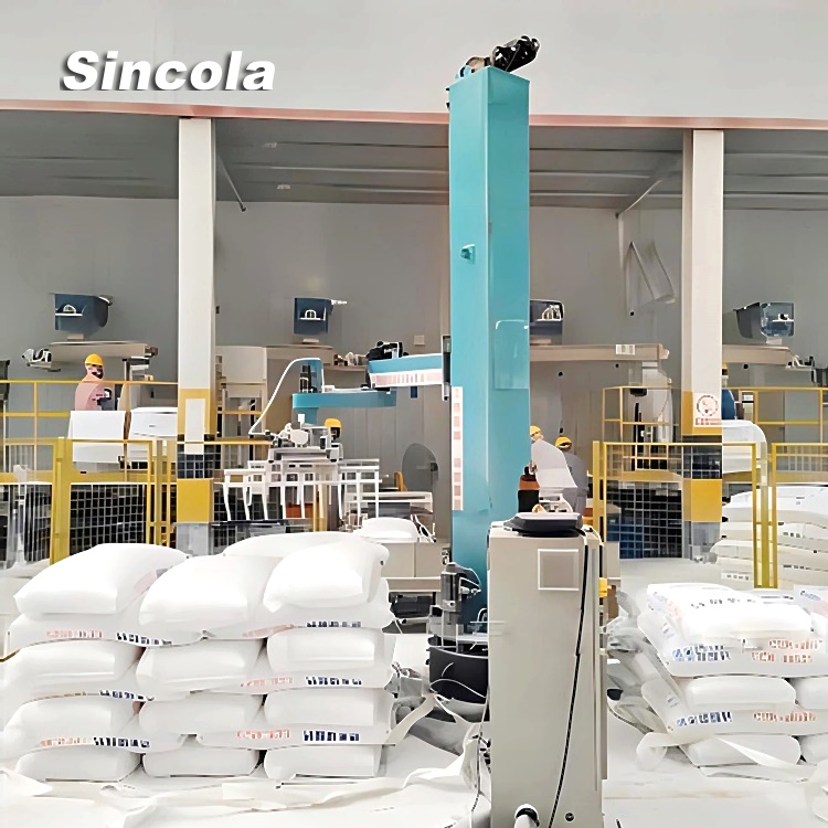 Zhengzhou SIncola Dry mortar putty powder bag column Palletizer